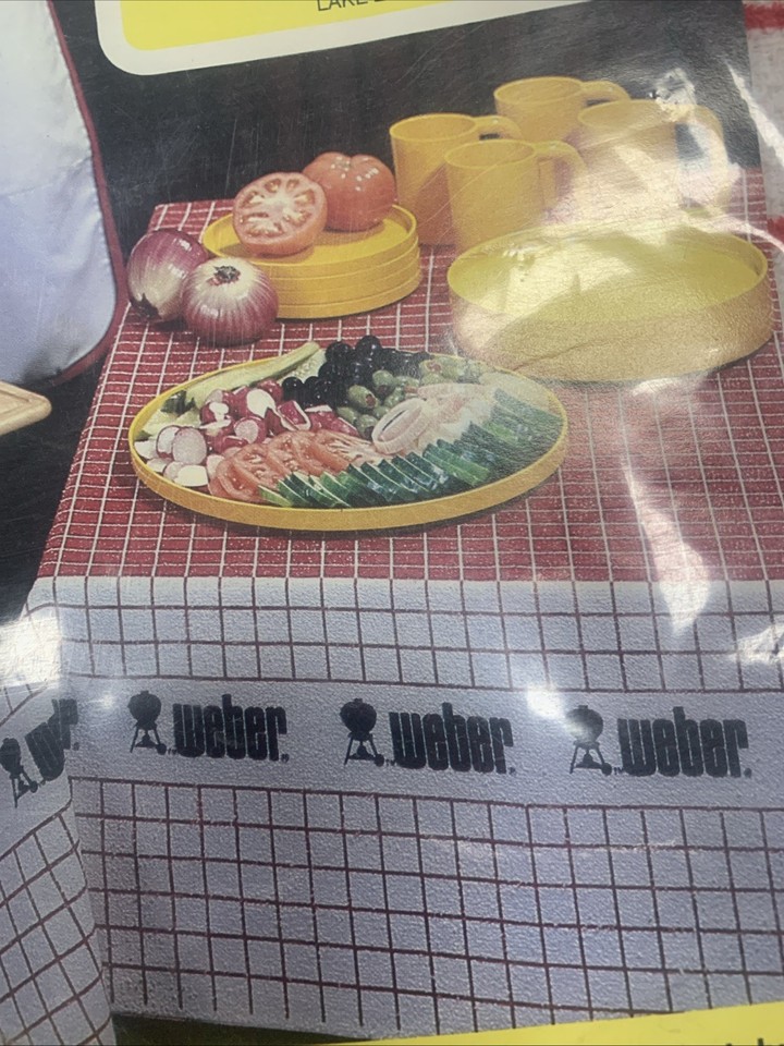 Weber Grill Terry Cloth Tablecloth 54x90 Brat Fry Chili Cookoff Picnic ...