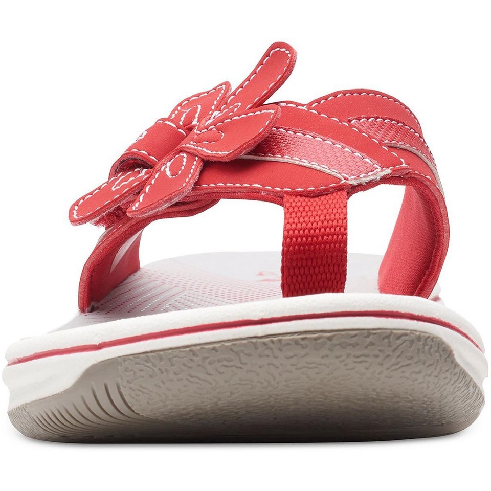 Cloudsteppers by Clarks Womens BrinKley Flora H Red Thong Sandals BHFO ...