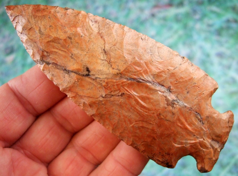 Large Super Fine Colorful 4 3/4 inch Florida Bolen Point with COA Arrowheads | eBay