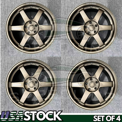 4PC Bronze 5x112 18 Inch 18' 8.5J Square Wheels Rims Set of 4 New ...
