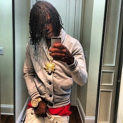 GOLD PLATED CHIEF KEEF GLO GANG PENDANT W/ 36" SUNFLOWER CLUSTER CHAIN ...