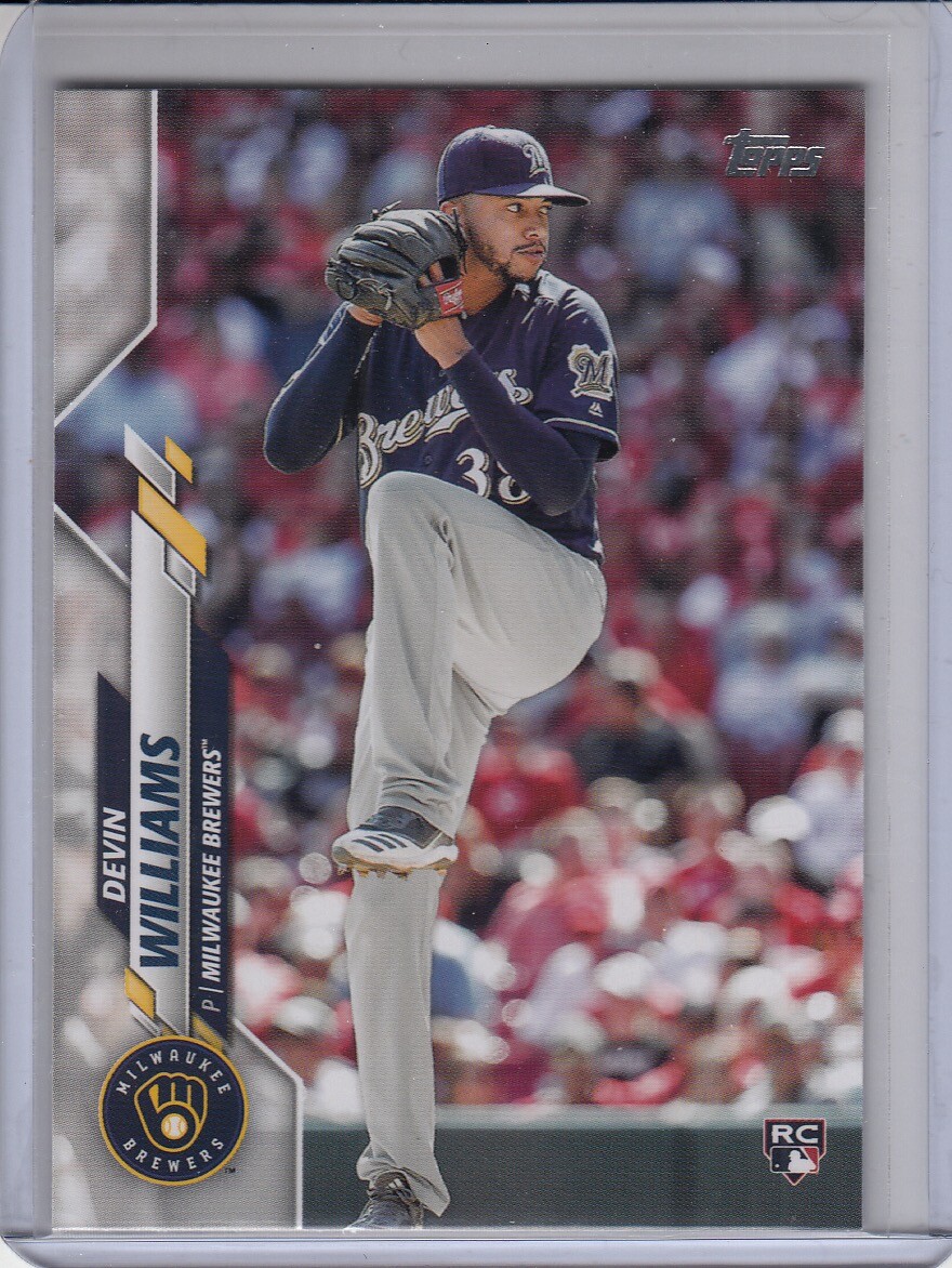2020 Topps Update Devin Williams Rookie Card NL ROY Milwaukee Brewers U ...
