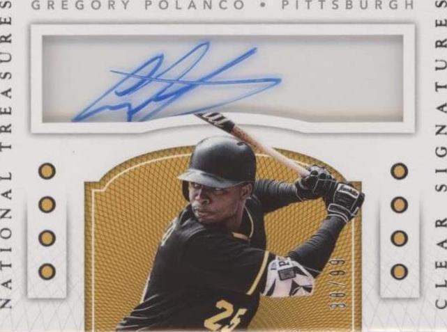 2016 Panini National Treasures - Clear Signatures Gregory Polanco #CS ...