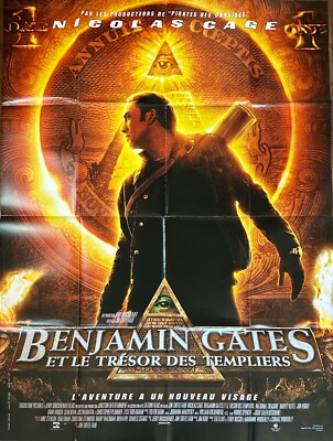 Affiche Cinéma BENJAMIN GATES ET LE TRÉSOR DES TEMPLIERS 120x160cm ...