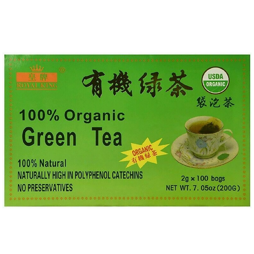 Royal King 100% Natural Organic Green Tea - 100 Tea Bags 799745285024| eBay