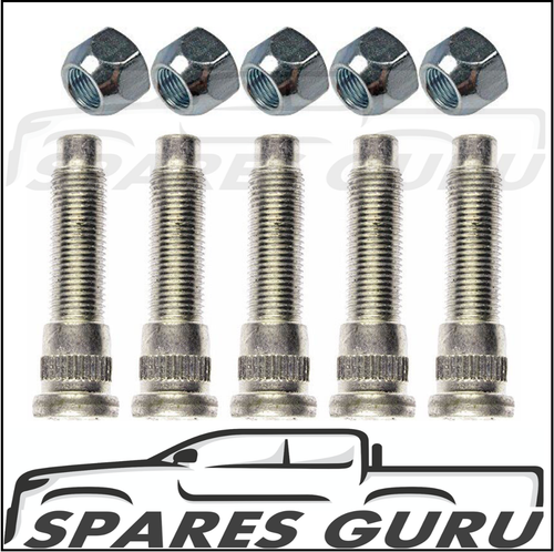 5x Front Wheel Studs/Nuts Ford RWD F100 F150 (1980-96) & Mustang Rear ...