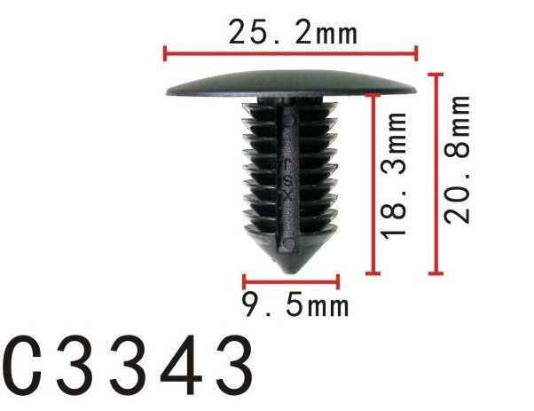 20pcs Fender Liner Splash Shield Retainer Fit GM 24501057 by Autobahn88 ...