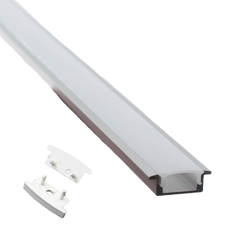6 pk Aluminum Channel for LED Strip Light Recessed U V wide 20mm ...