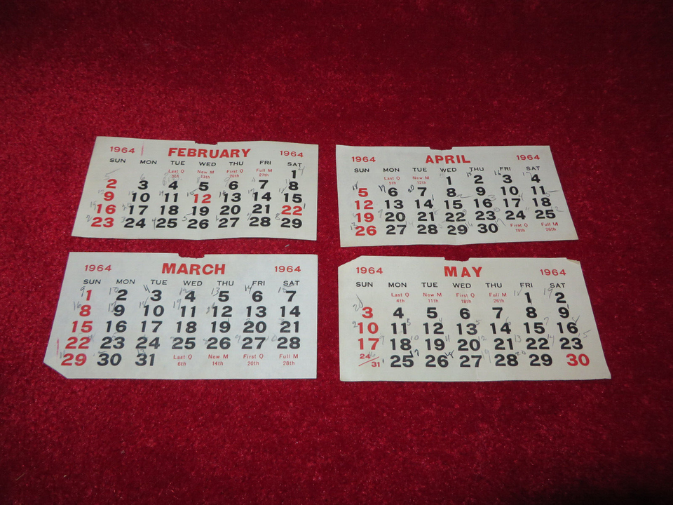 Vintage 1964 Advertising Calendar - Bill Garage Groceries Wytheville VA ...