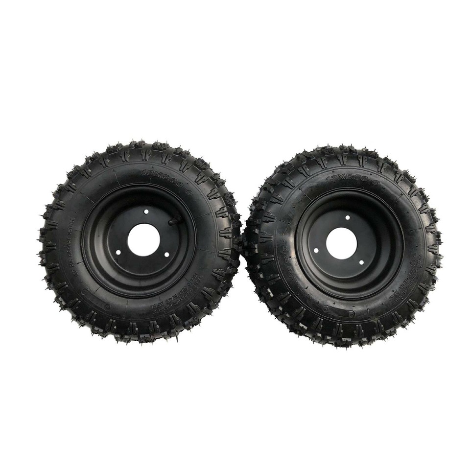 Go Kart Wheels Go Kart Rain Tires Set of 2 Rim & Tyre Set 3 holes Buggy ...