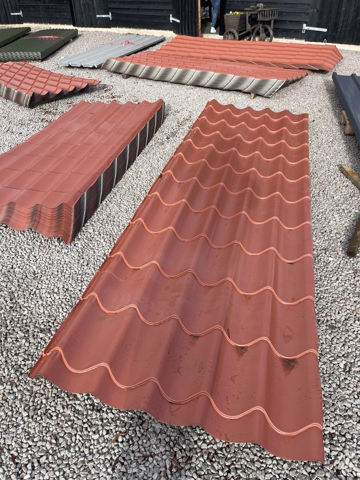 Terracotta pan tile effect roofing sheets | eBay UK