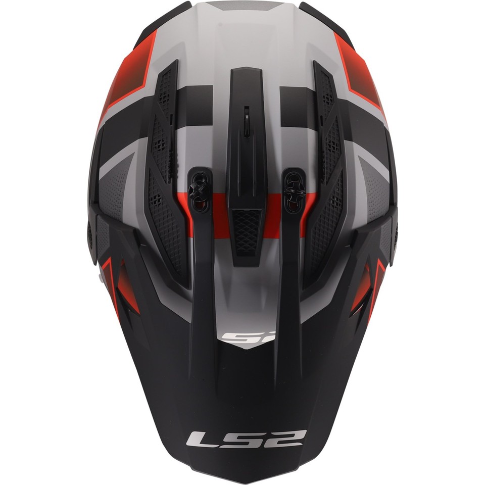 LS2 MX702 Pioneer II Enduro Offroad Helmet Size S Matt White Red Gray ...