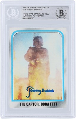 Jeremy Bulloch Star Wars Signed 1980 Topps #210 BAS Card - Steve Grad ...