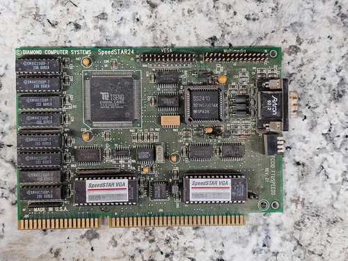Diamond Computer Systems Speedstar 24x Rev A5 16Bit VGA - Works - No I ...