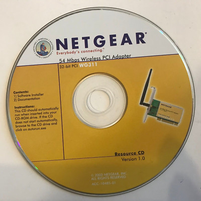 Netgear 54 Mbps Wireless PCI Adapter 32-bit PCI WG311 Setup Drivers ...