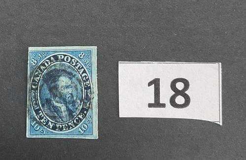 Canada - 1855 Scott #7 10d Blue Jacques Cartier Rare Stamp! CV $1200 ...
