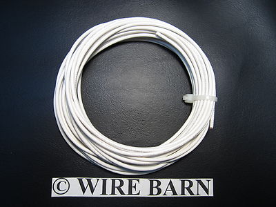 MTW 12 AWG GAUGE WHITE STRANDED COPPER WIRE 25 FEET MACHINE TOOL WIRE ...