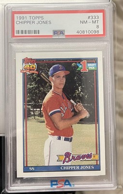 1991 Topps #333 Chipper Jones PSA 8 | eBay