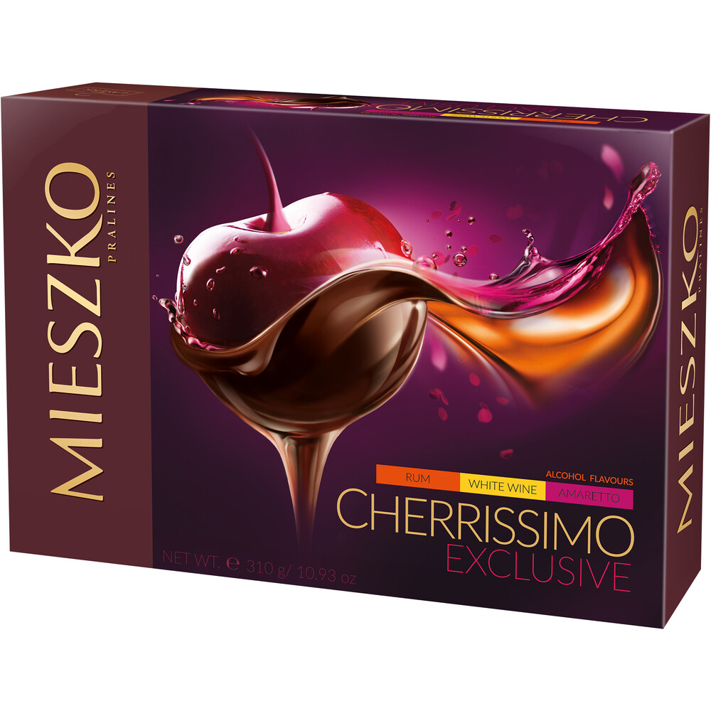 CHERRISSIMO MIESZKO EXCLUSIVE - 285G - PRALINES CHERRY ALCOHOL RUM ...