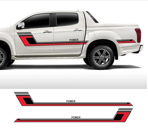 Graphic Power Racing Stripe Car Sticker For Isuzu Dmax D-Max Side Door ...