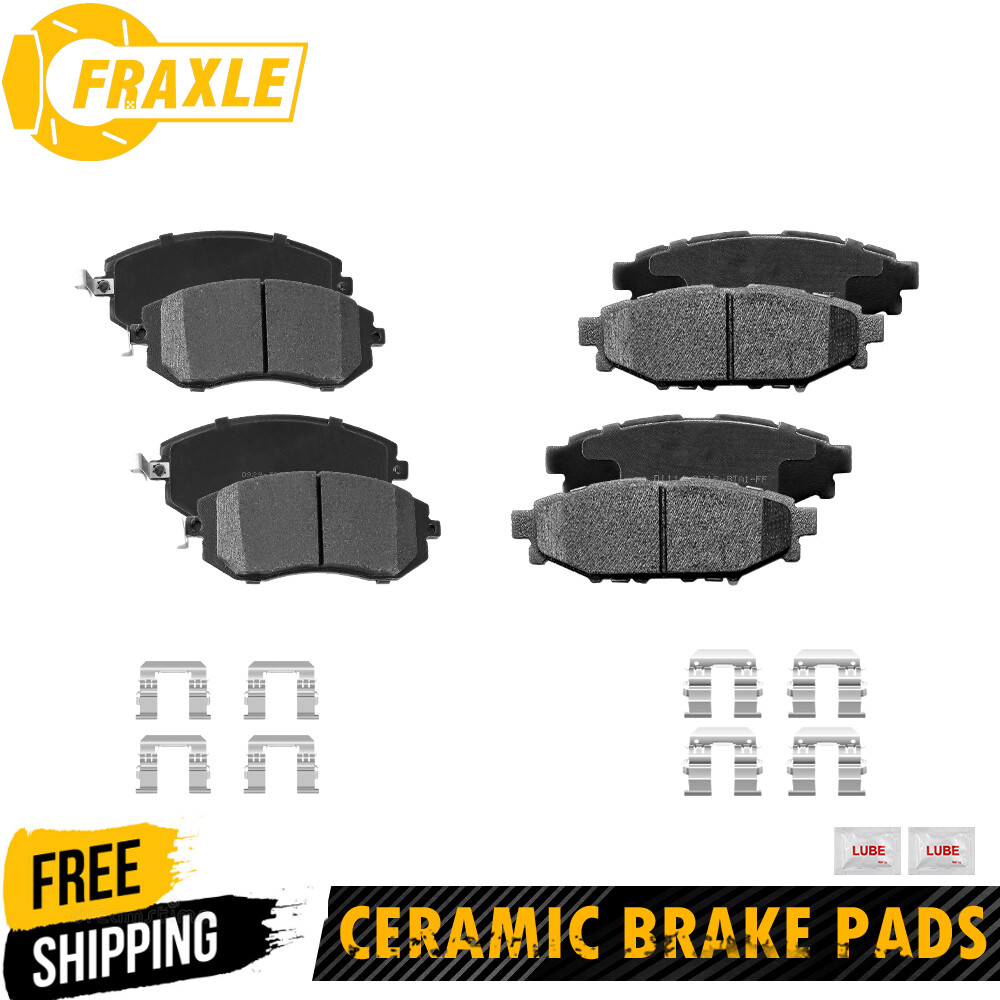 Front & Rear Ceramic Disc Brake Pads for Subaru Forester Impreza Legacy ...