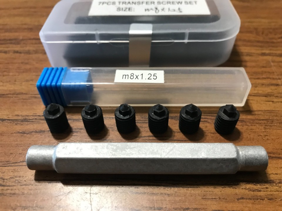 8 mm x 1.25 Metric Transfer Screws Tube Set 6 Screws M8 PRM Pro | eBay