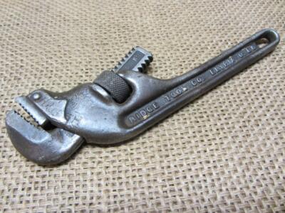 Vintage Ridgid Adjustable Offset Pipe Wrench Iron Ridge Antique Old ...