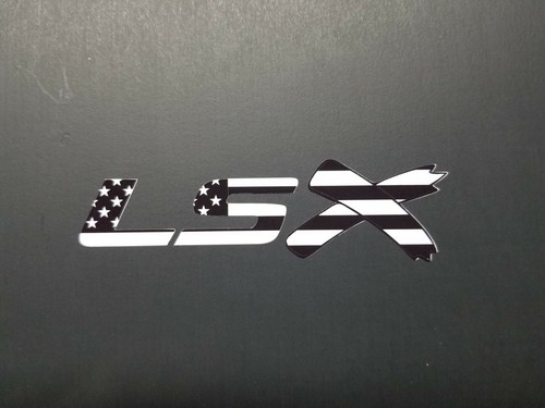 LSX Sticker decal vinyl ls for c10 corvette camaro GM american flag USA ...