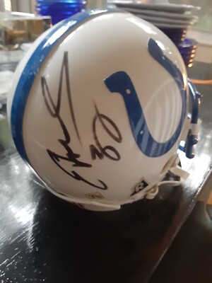 Edgerrin James Auto Mini Helmet with COA | eBay