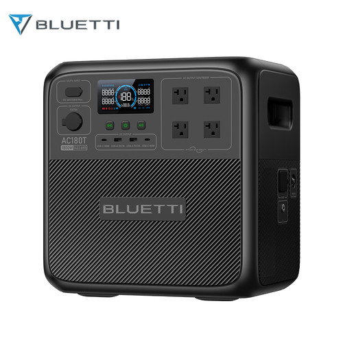 BLUETTI AC180T 1800W 1433Wh Portable Power Station 11.4hrs Uses for ...