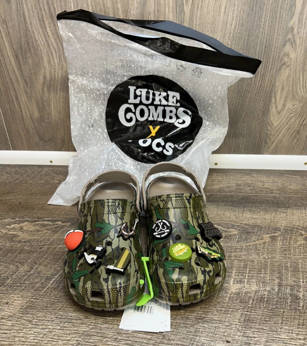 Luke Combs x Crocs Classic Clog Multicolor Camo Bootleggers Mens 5 ...