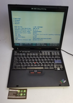 Vintage Lenovo ThinkPad R31 Pentium III-M @1.13GHz 248MB RAM NO HD NO ...