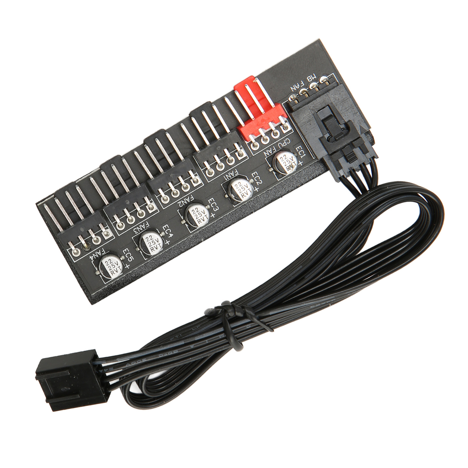 PWM Fan Hub 1 To 5 Way Flexibility PC CPU Fan Splitter Fan Power Cable ...