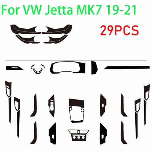 For VW Jetta MK7 19-21 Carbon Fiber Sticker Car Interior Decoration ...