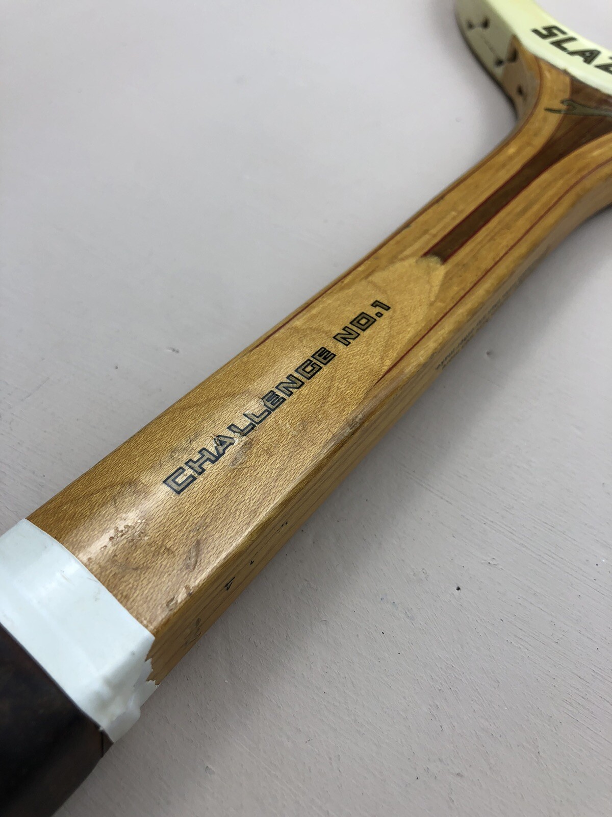 SLAZENGER CHALLENGE N1 NO1 N.1 Telaio Racchetta Tennis Legno Racket ...