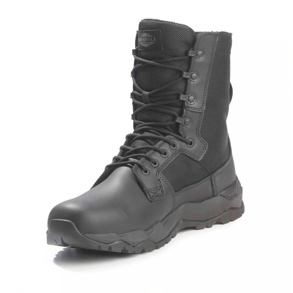 MENS MERRELL TACTICAL PATROL WATERPROOF BOOTS SIZE 8.5 WIDE WIDTH NIB ...