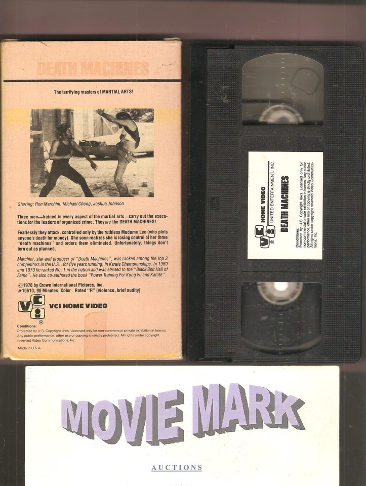 DEATH MACHINES 1976 VCI Home Video vhs & BONUS Surviving the Game BRAND ...