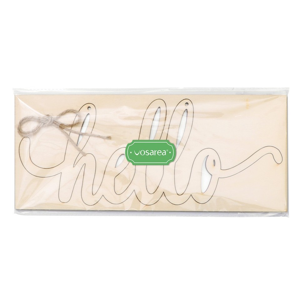 Hello Wood Sign Wall Decor Wooden Letters DIY Block Words Sign Wooden ...