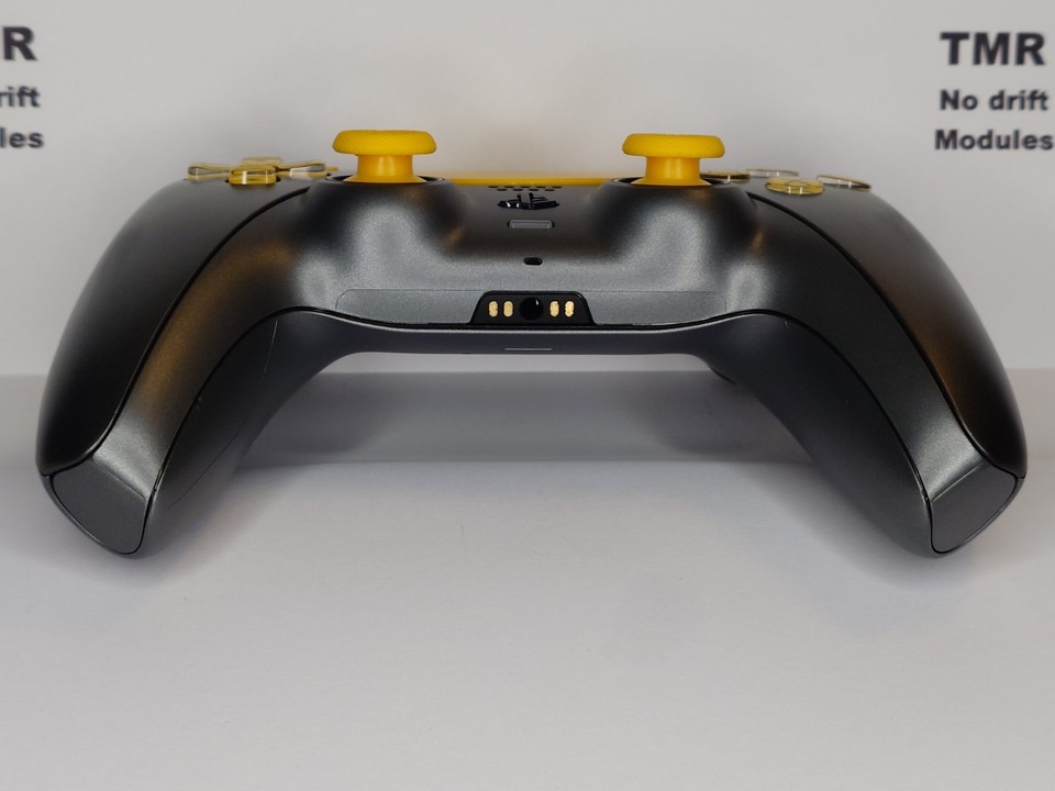 TMR Upgraded Genuine Ps5 Controller In Custom Graphite And Yellow Combo ...