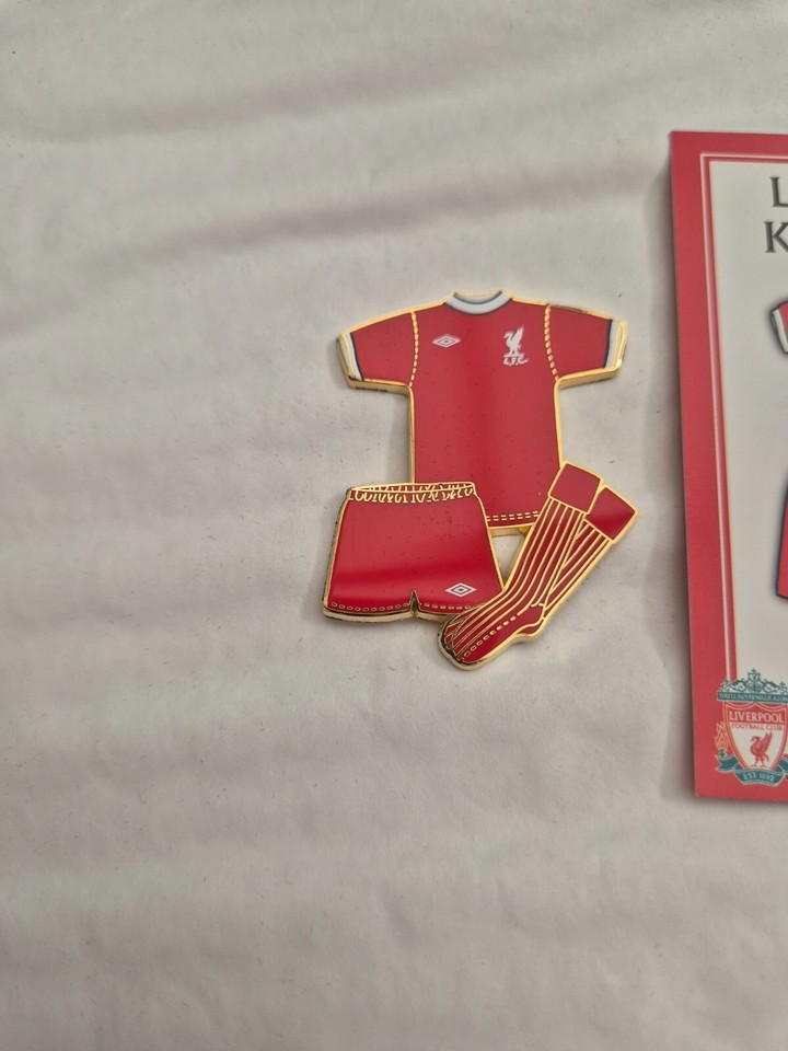 LIVERPOOL DANBURY MINT KIT COLLECTION 1974-75 HOME SHIRT ENAMEL PLAQUE ...