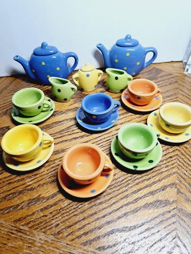 Miniature Polka Dot Themed Tea Sets | eBay
