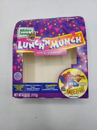 Vintage Hillshire Farm Lunch N' Munch Marvel Spiderman EMPTY Box Food ...
