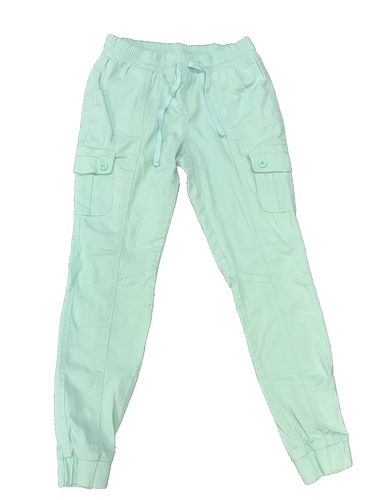 Red Fox Juniors Elastic Waist Ankle Pants Large Mint Green Cargo ...