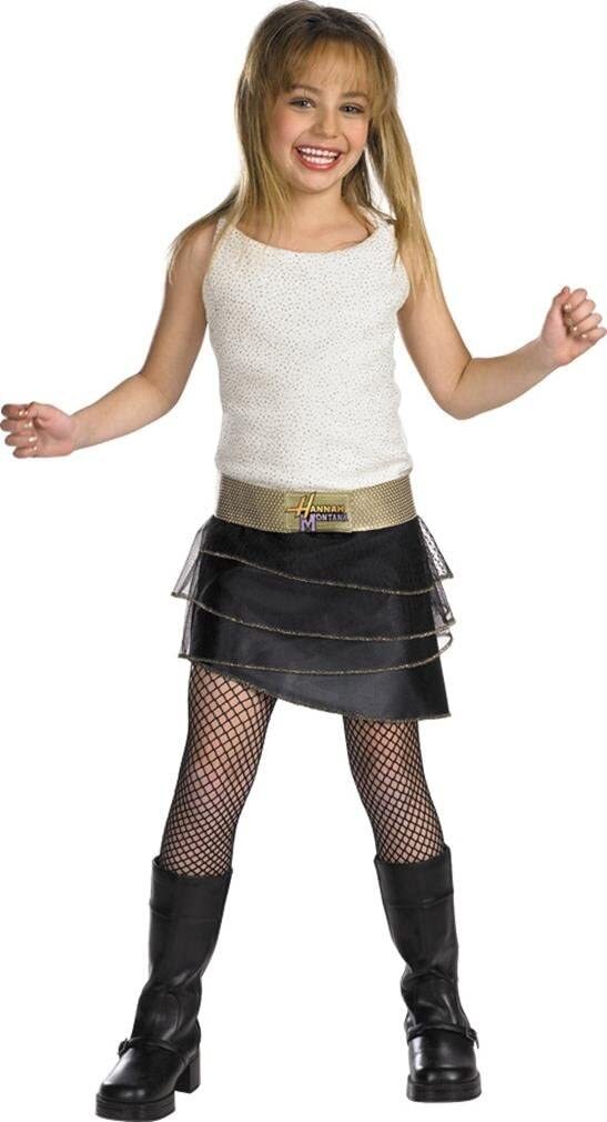 Hannah Montana Miley Cyrus Pop Star Fancy Dress Halloween Child Costume ...