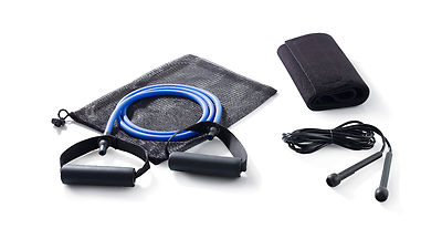 Weider Fitness Kit - Jump Rope - Resistance Tube - Waist Trimmer Belt ...