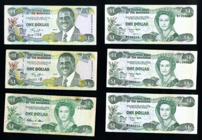 Bahamas Paper Money 6x Notes 1974& Up vintage Clean | eBay
