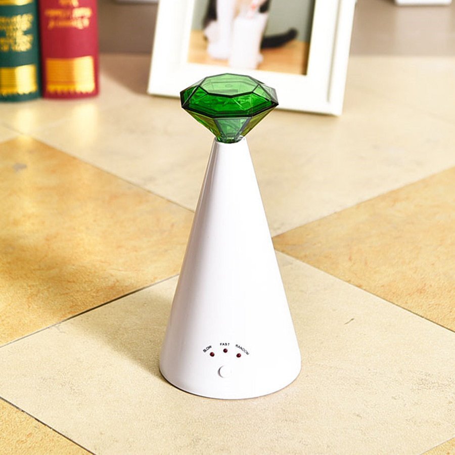 360°Rotating Diamond Laser Pointer Cat Toy Automatic Pet Dog Training ...