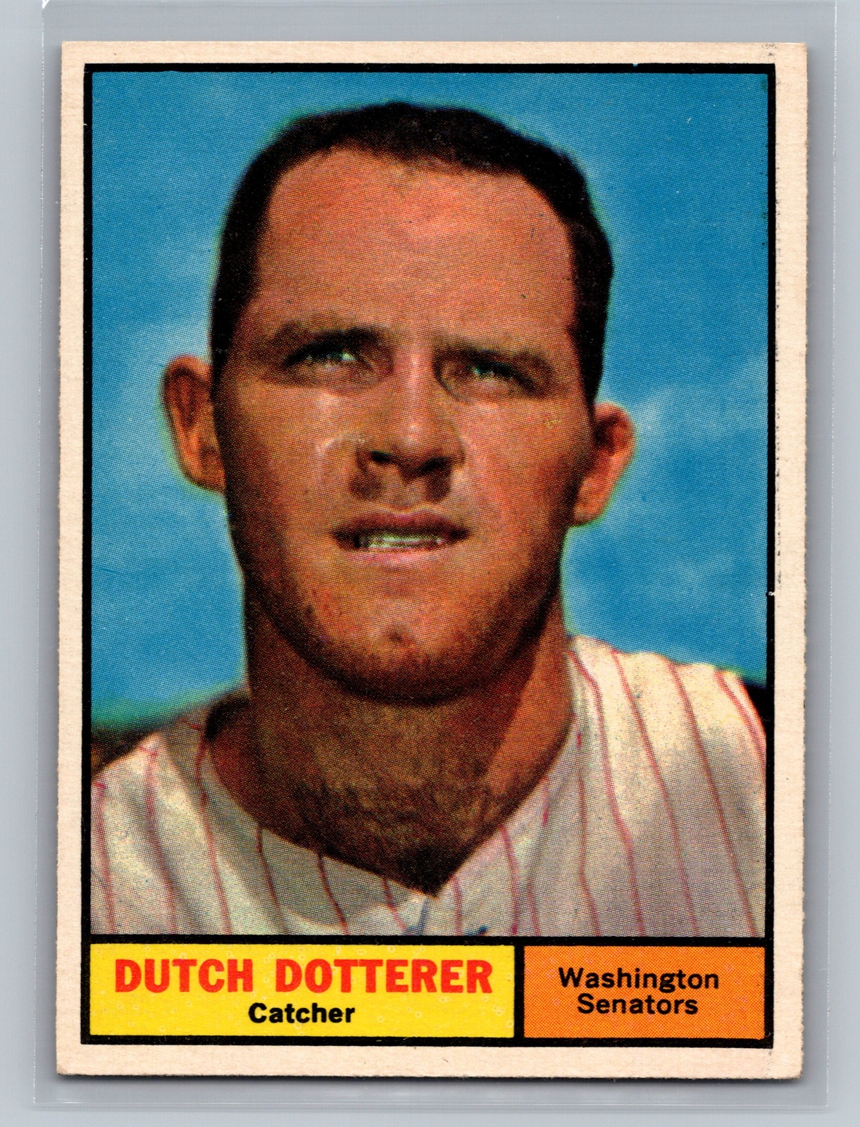 1961 Topps Dutch Dotterer #332 - Washington Senators - NEAR MINT to ...