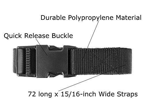 Harrier Hardware Utility Strap with Quick-Release Buckle Black 72-Inch ...