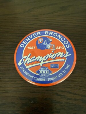 Denver Broncos 1987 AFC Champions Super Bowl XXII Button | eBay